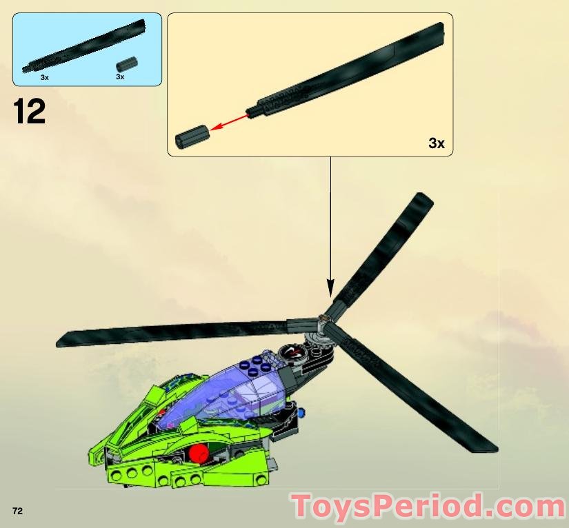 LEGO 9443 Rattlecopter Instructions and Parts List