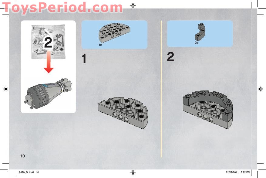 LEGO 9490 Droid Escape Instructions and Parts List