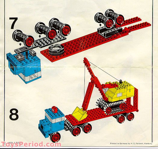 LEGO 730-1 Steam Shovel with Carrier Instructions and Parts List