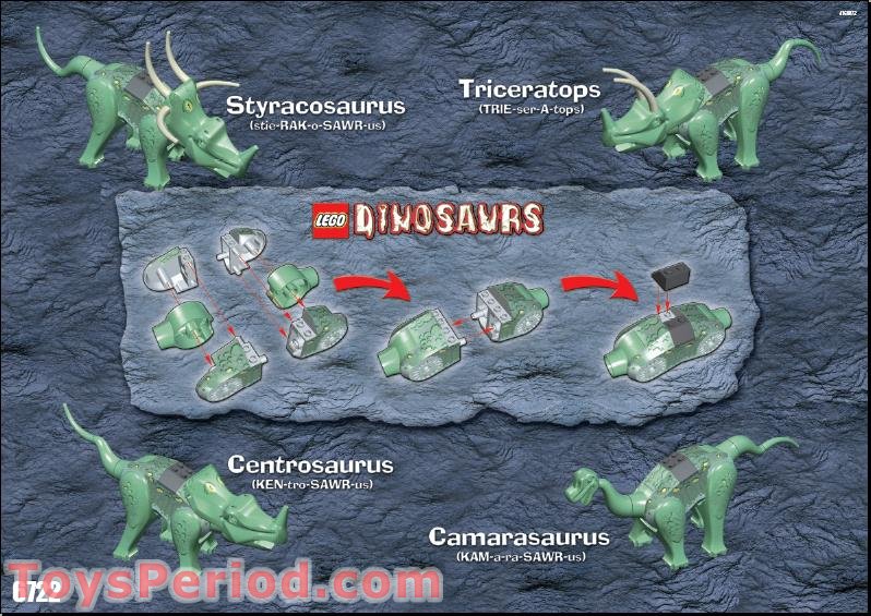 LEGO 6722 Styracosaurus Instructions and Parts List