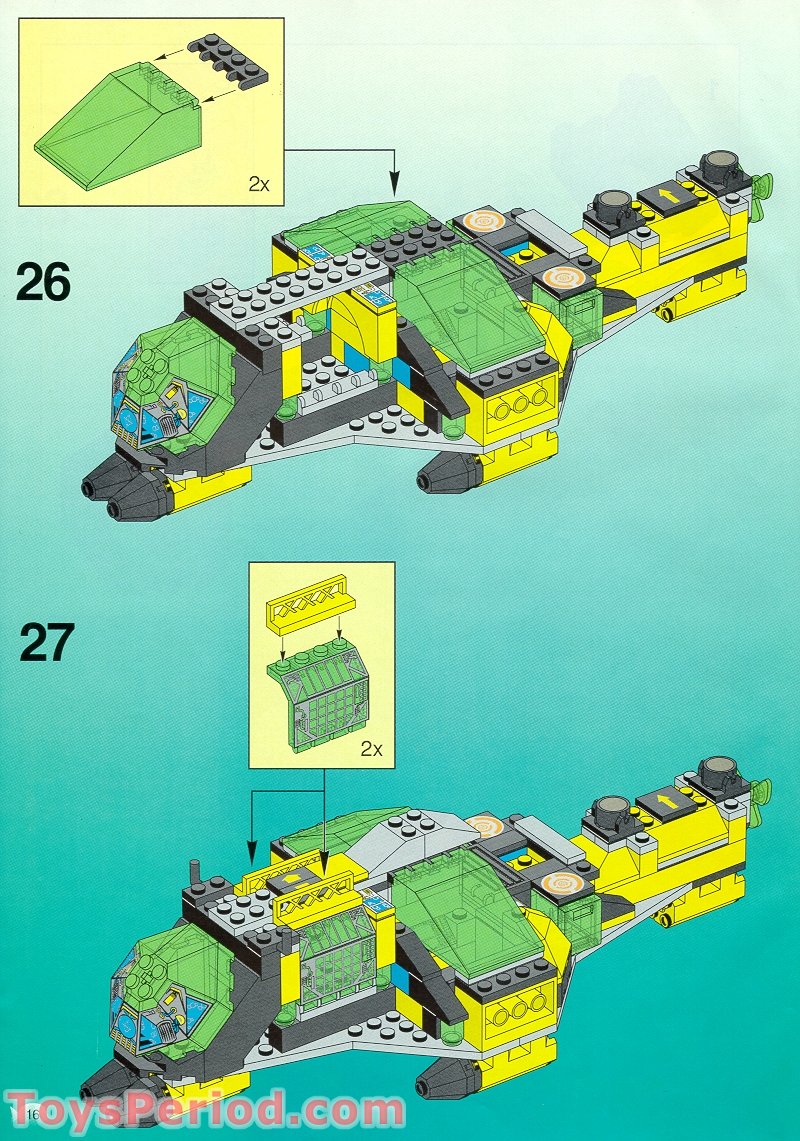 LEGO 6180 Hydro Search Sub Instructions and Parts List