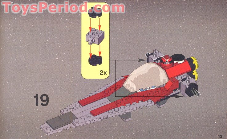 LEGO 6205 V-Wing Fighter Instructions and Parts List