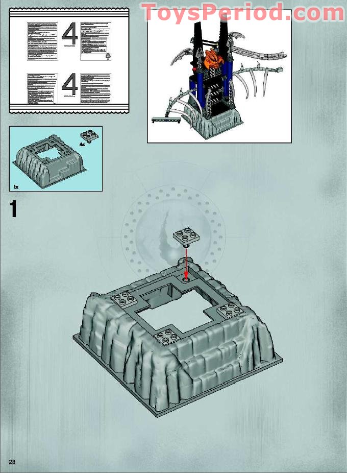 LEGO 8894 Piraka Stronghold Instructions and Parts List