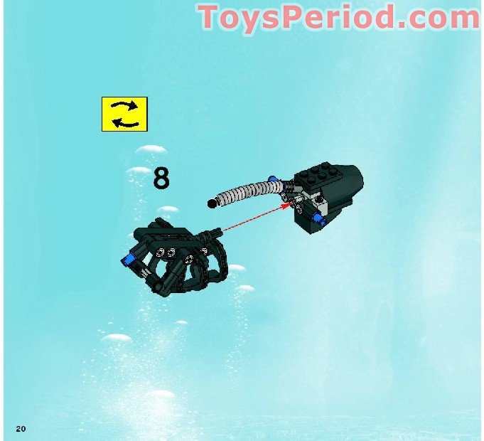 LEGO 8926 Toa Undersea Attack Instructions and Parts List