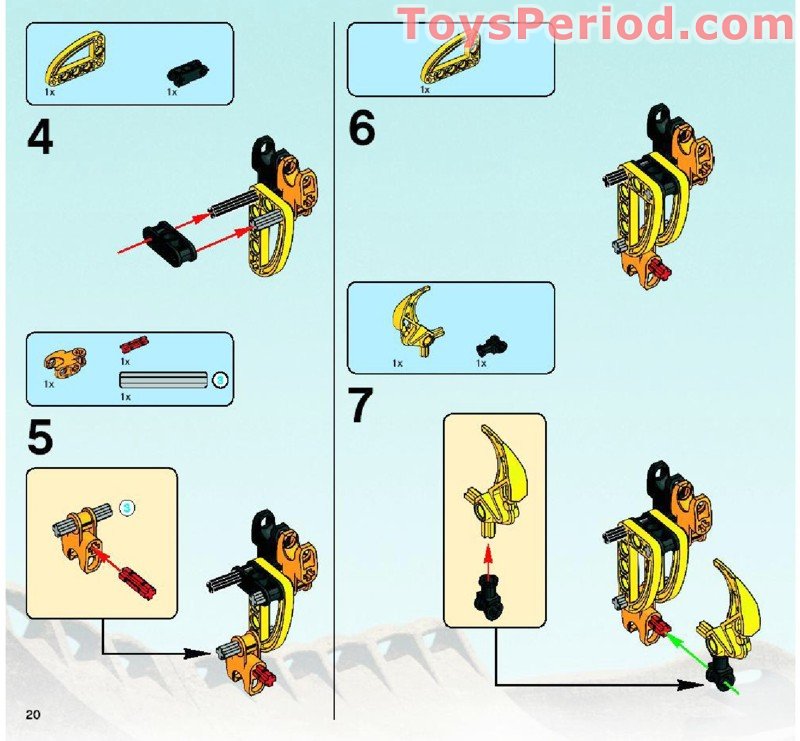 LEGO 8998 Toa Mata Nui Instructions and Parts List