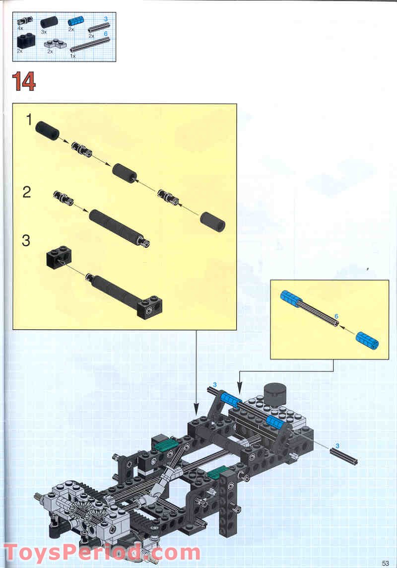 LEGO 8428 Turbo Command Instructions and Parts List