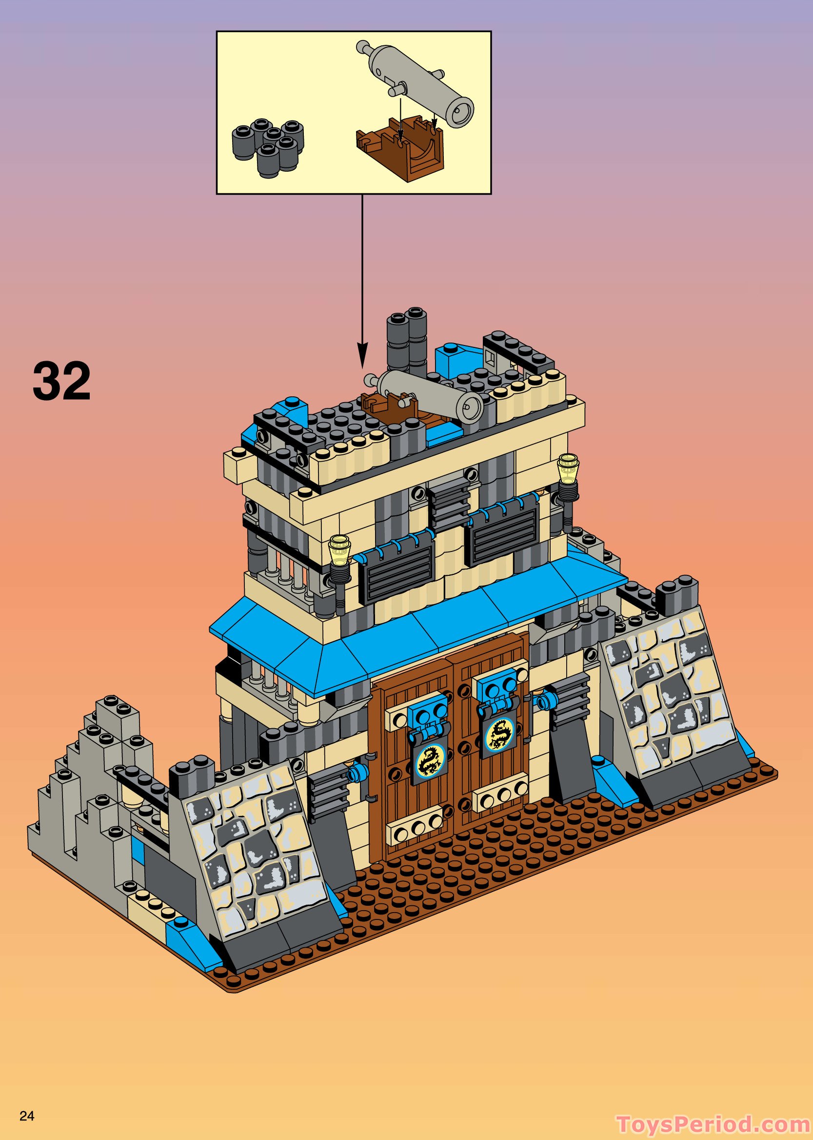 LEGO 3053 Emperor's Stronghold Instructions and Parts List
