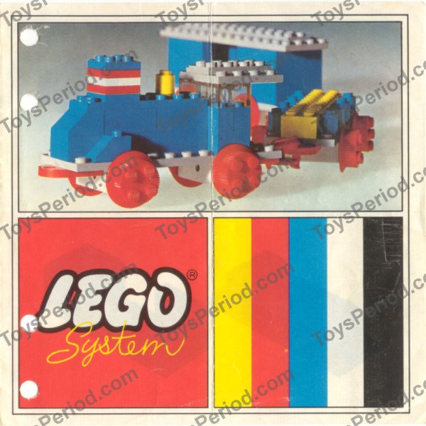 LEGO 114-2 Small Train Set Instructions and Parts List
