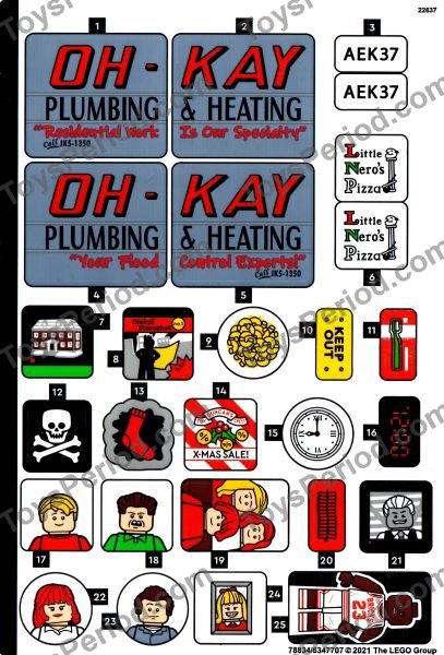 LEGO Sets with Part 21330stk01 Sticker Sheet for Set 21330, Sheet 1 ...