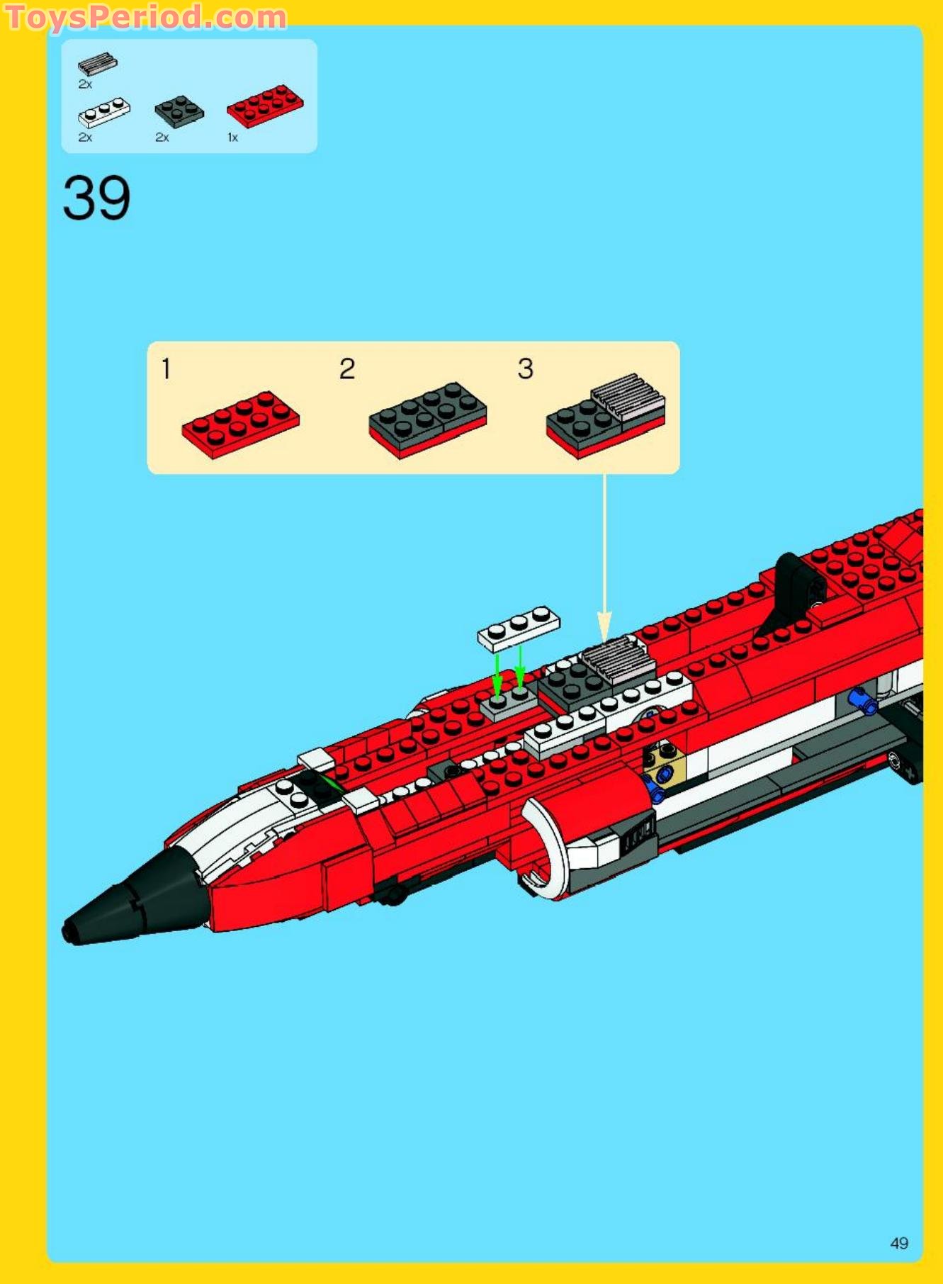 LEGO 5892 Sonic Boom Instructions and Parts List