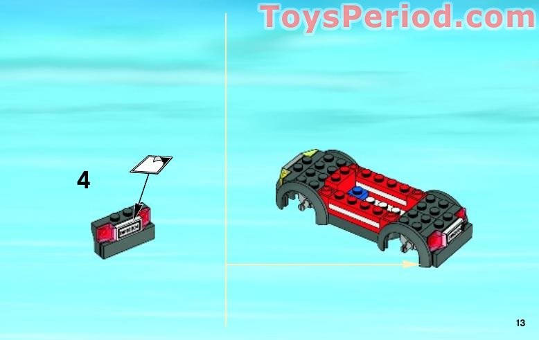 LEGO 60004 Fire Station Instructions and Parts List