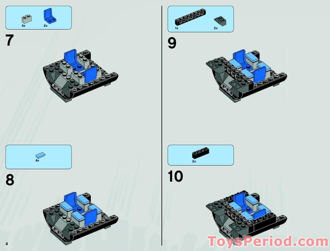 LEGO 6869 Quinjet Aerial Battle Instructions and Parts List