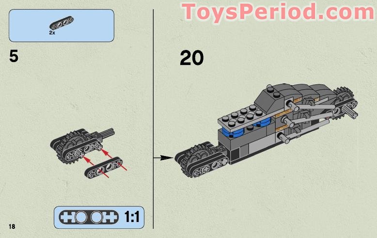 LEGO 75015 Corporate Alliance Tank Droid Instructions and Parts List