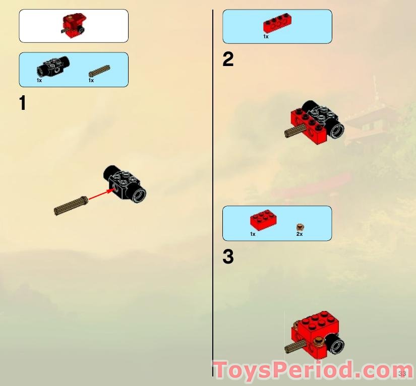 LEGO 9448 Samurai Mech Instructions and Parts List