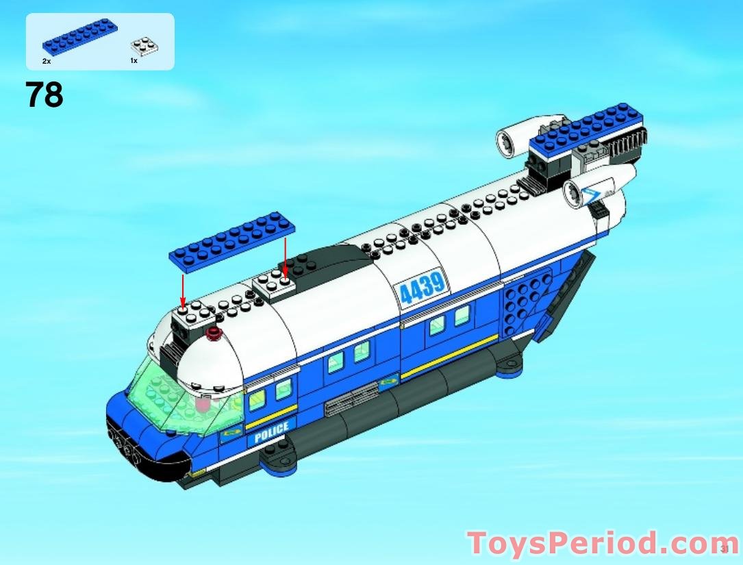 LEGO 4439 Heavy-Duty Helicopter Instructions and Parts List