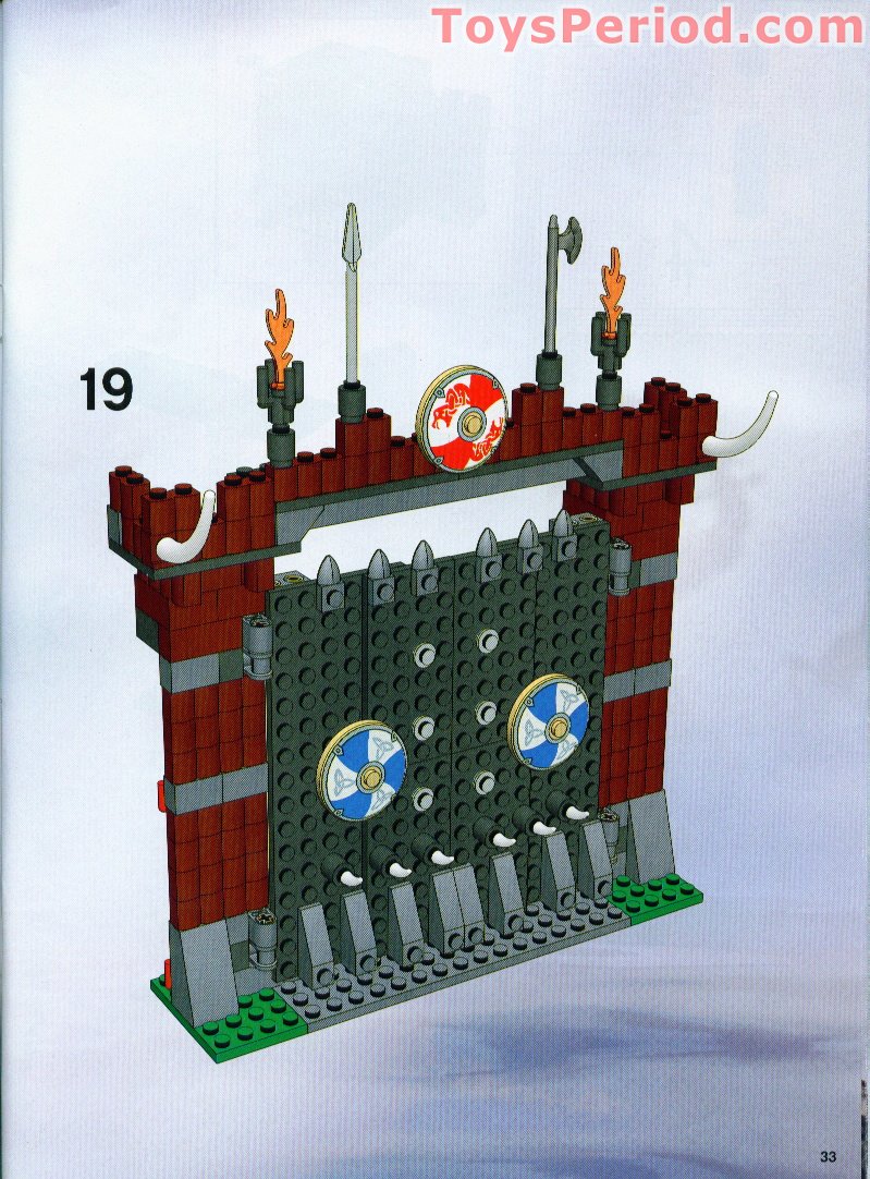LEGO 7019 Viking Fortress Against the Fafnir Dragon Instructions and ...