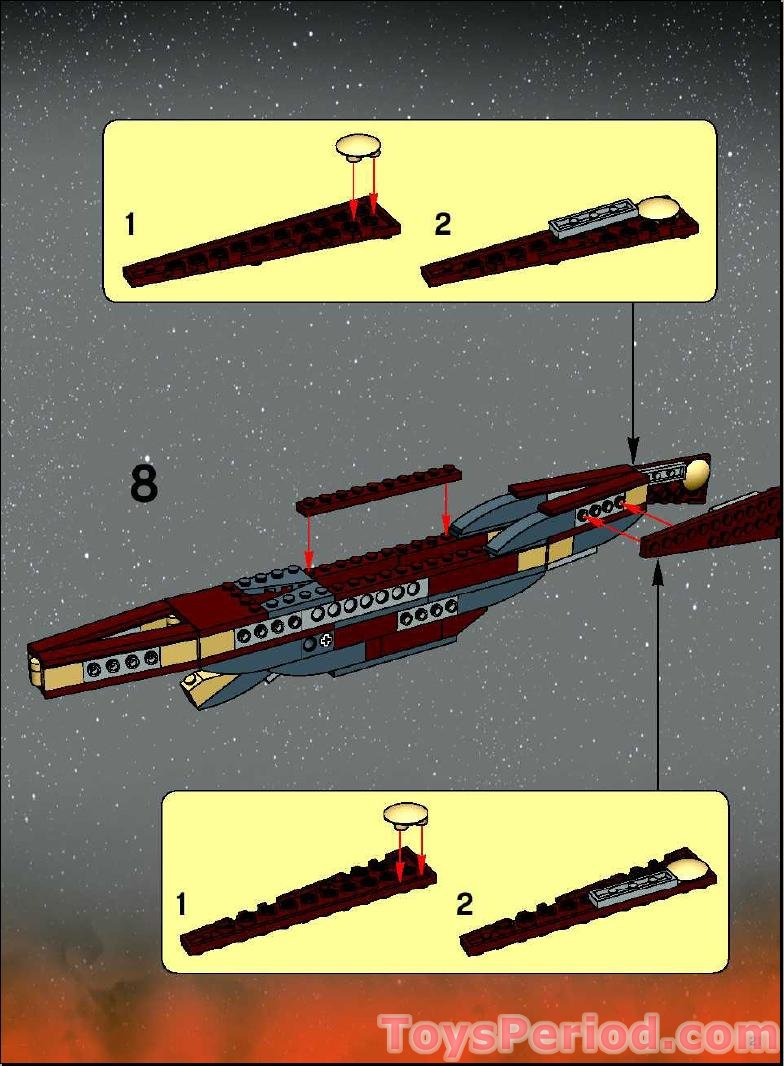 LEGO 7260 Wookiee Catamaran Instructions and Parts List