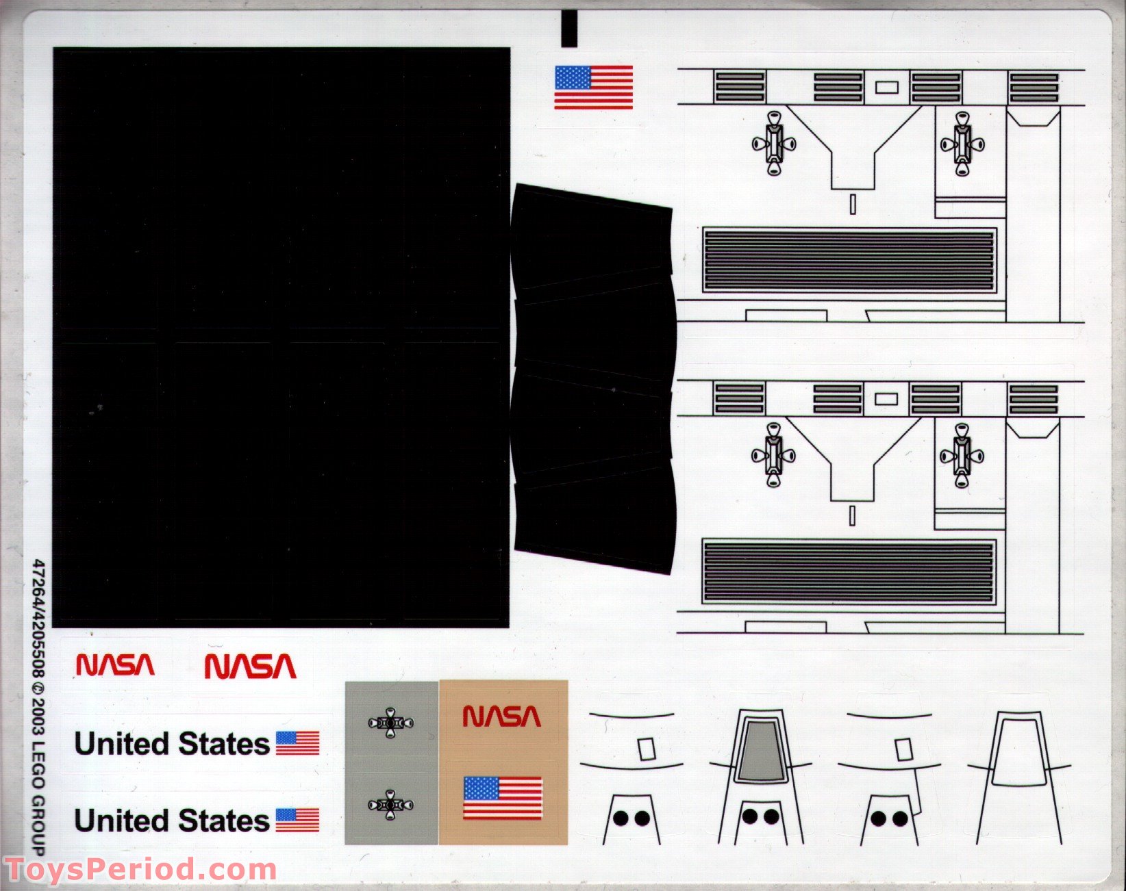 LEGO 7468 Saturn V Moon Mission Instructions and Parts List