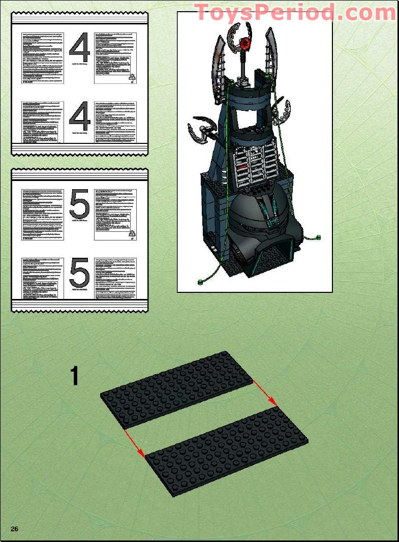 LEGO 8758 Tower of Toa Instructions and Parts List