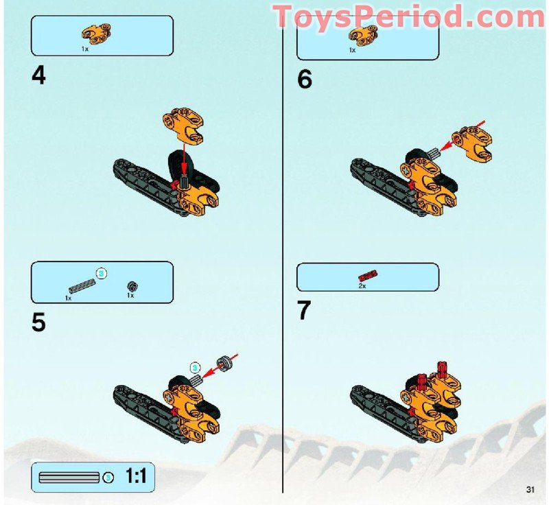 LEGO 8998 Toa Mata Nui Instructions and Parts List