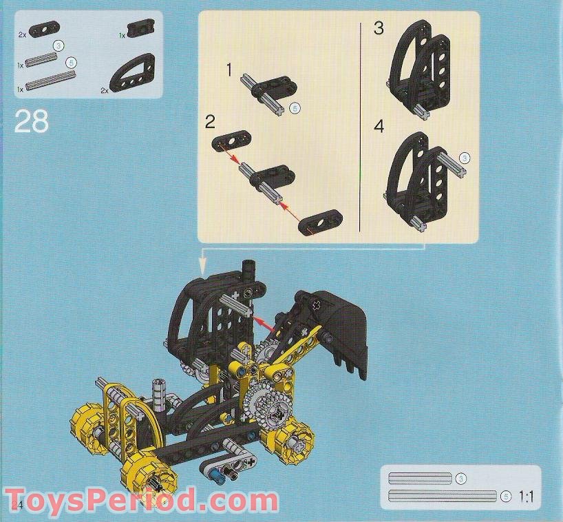 LEGO 8419 Excavator Instructions and Parts List