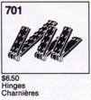 LEGO 701 Hinges Set Parts List