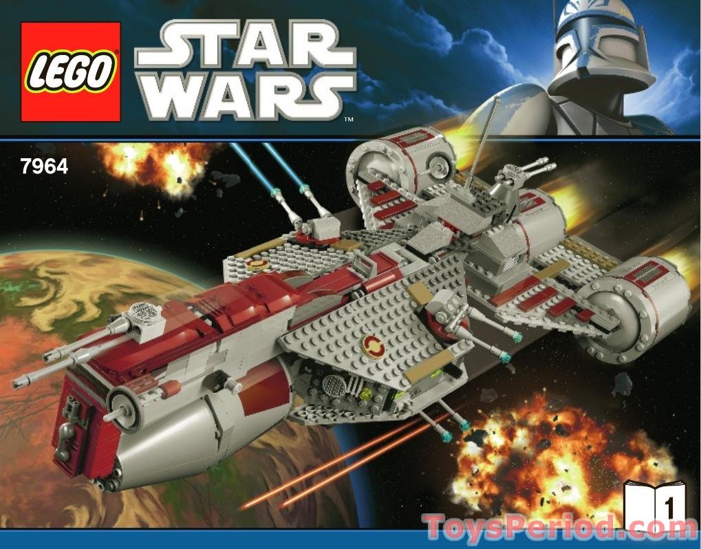 LEGO 7964 Republic Frigate Instructions and Parts List