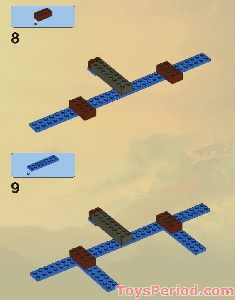 LEGO 2507 Fire Temple Instructions and Parts List