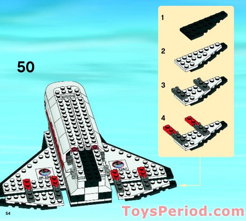 LEGO 3367 Space Shuttle Instructions and Parts List