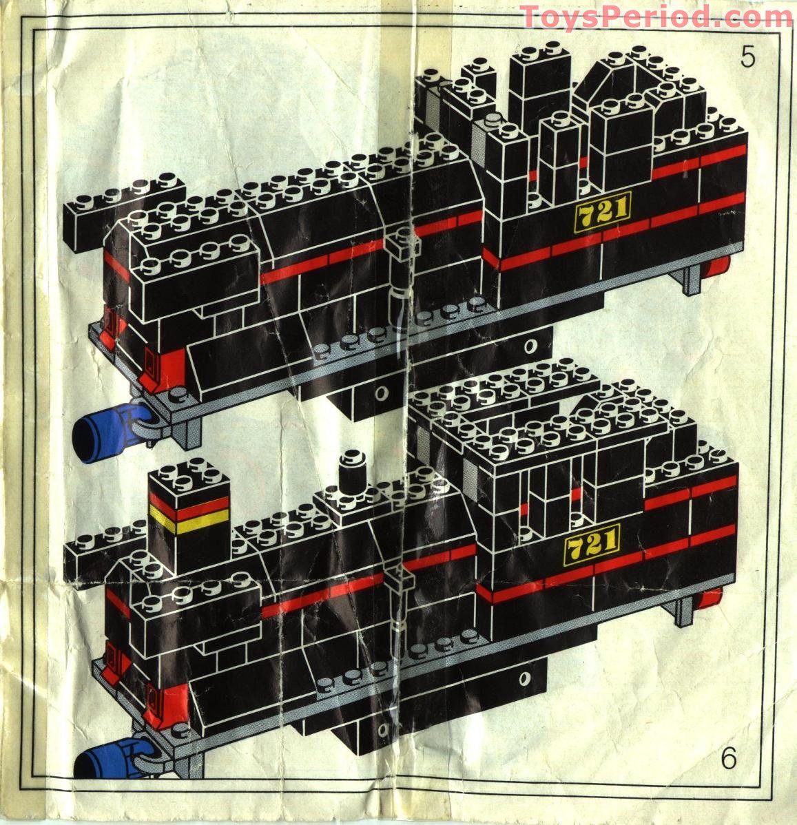 LEGO 721 Steam Locomotive Instructions and Parts List