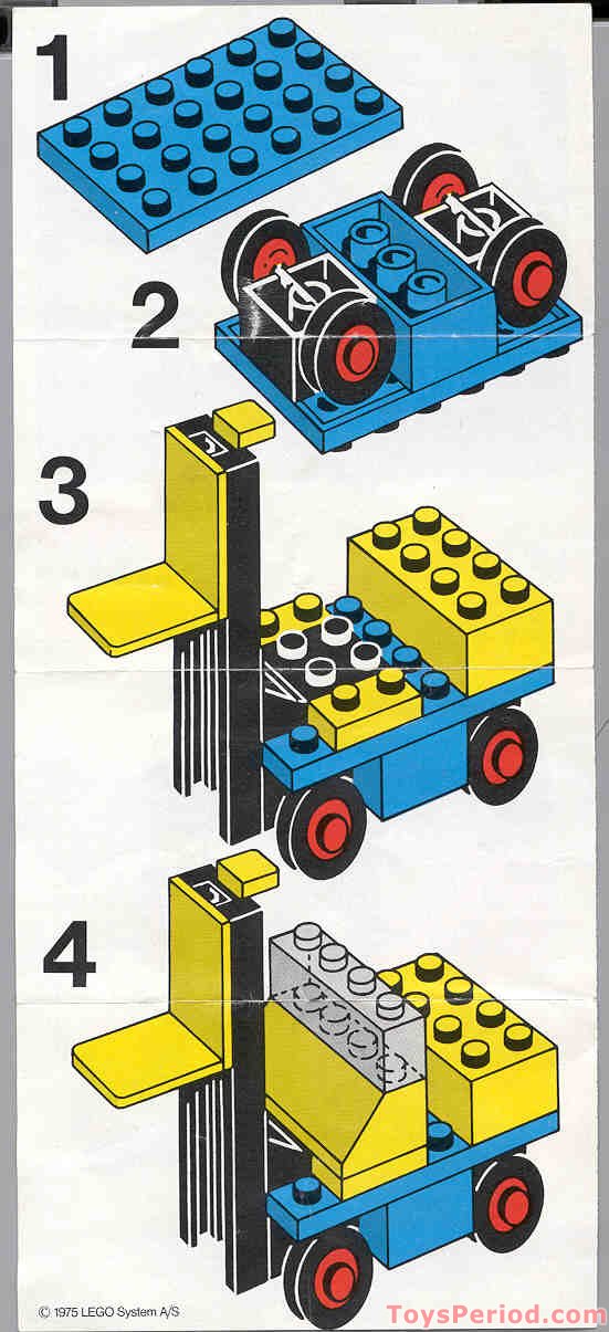 LEGO 425 Fork Lift Instructions and Parts List