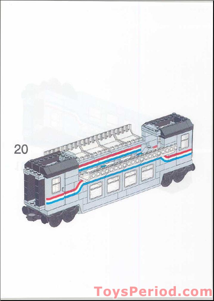 LEGO 10002 Railroad Club Car Instructions and Parts List