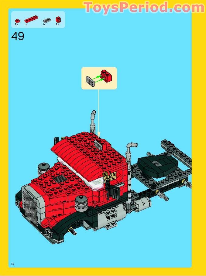 LEGO 4955 Big Rig Instructions and Parts List