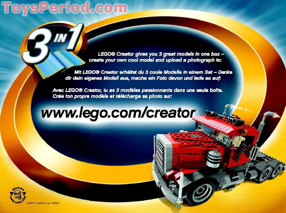 LEGO 4955 Big Rig Instructions and Parts List