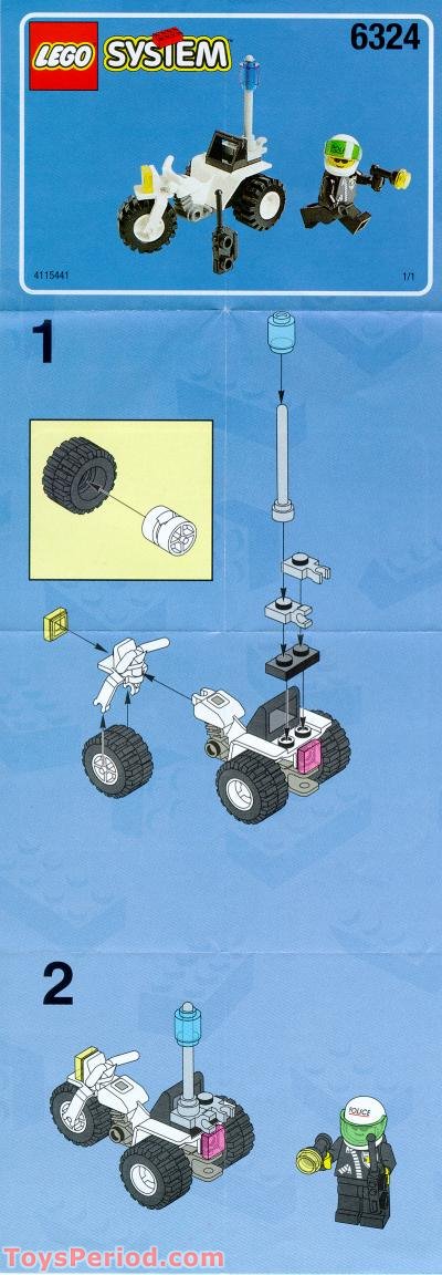 LEGO 6324 Chopper Cop Instructions and Parts List