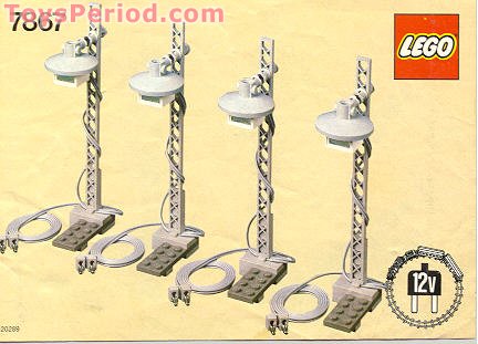 LEGO 7867 12v Train Light Posts Instructions and Parts List