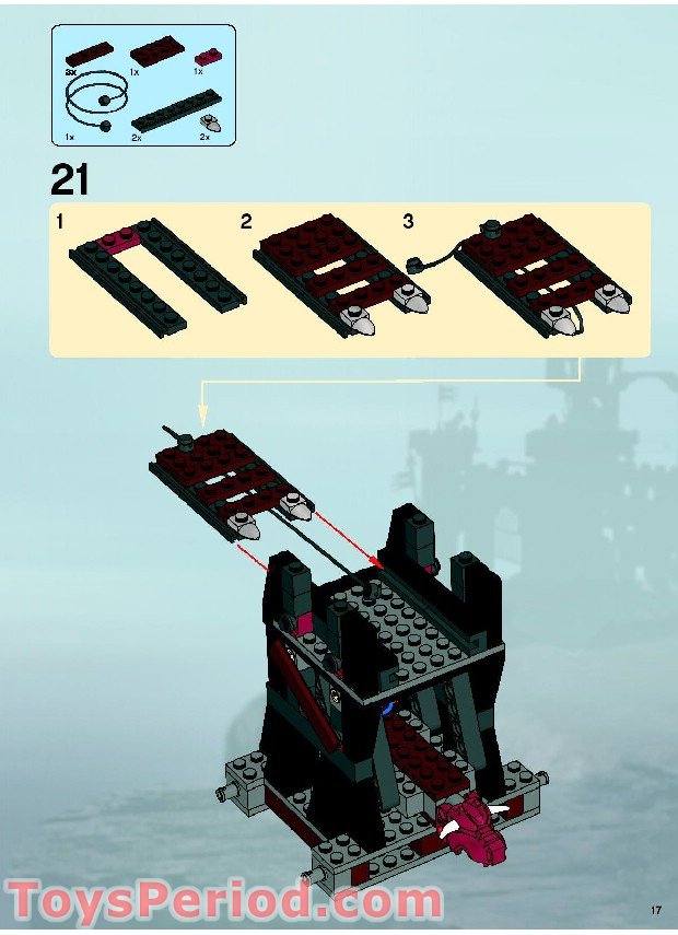 LEGO 7037 Tower Raid Instructions and Parts List