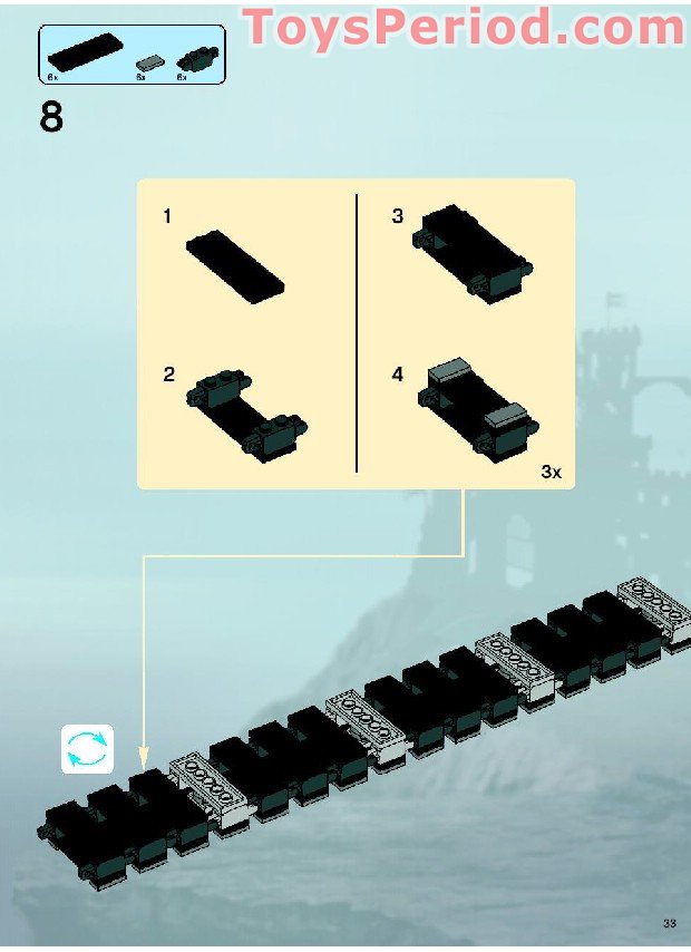 LEGO 7041 Troll Battle Wheel Instructions and Parts List