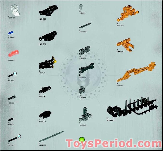 LEGO 8626 Irnakk Instructions and Parts List