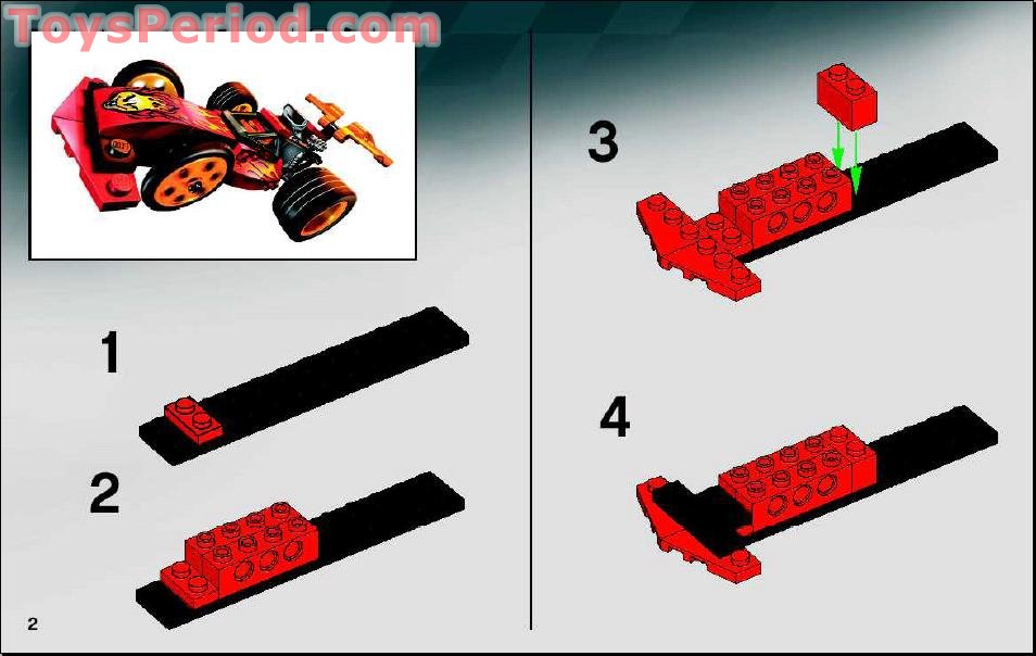 LEGO 8667 Action Wheelie Instructions and Parts List