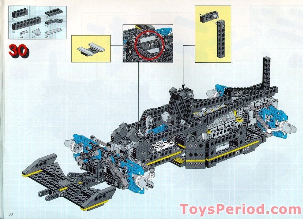 LEGO 8880 Super Car Instructions and Parts List