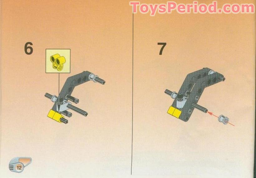 LEGO 8240 Slammer Stunt Bike Instructions and Parts List