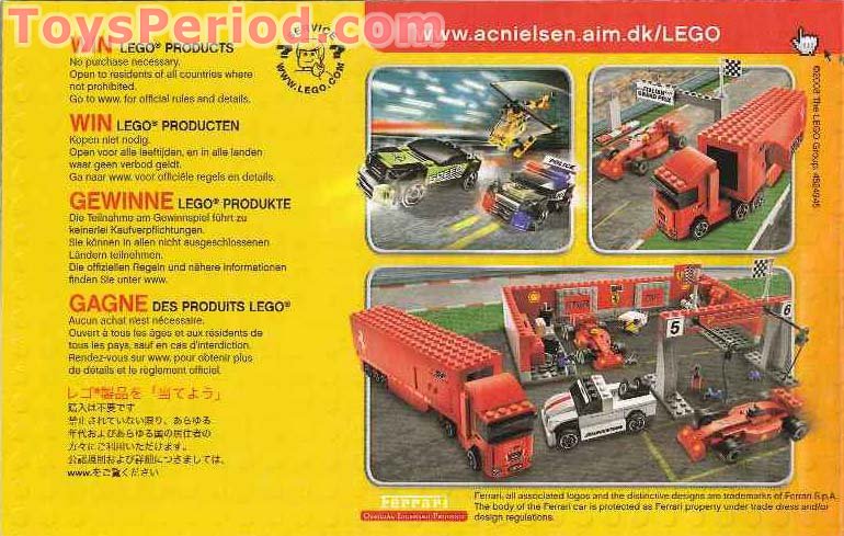 LEGO 8493 Red Ace Instructions and Parts List