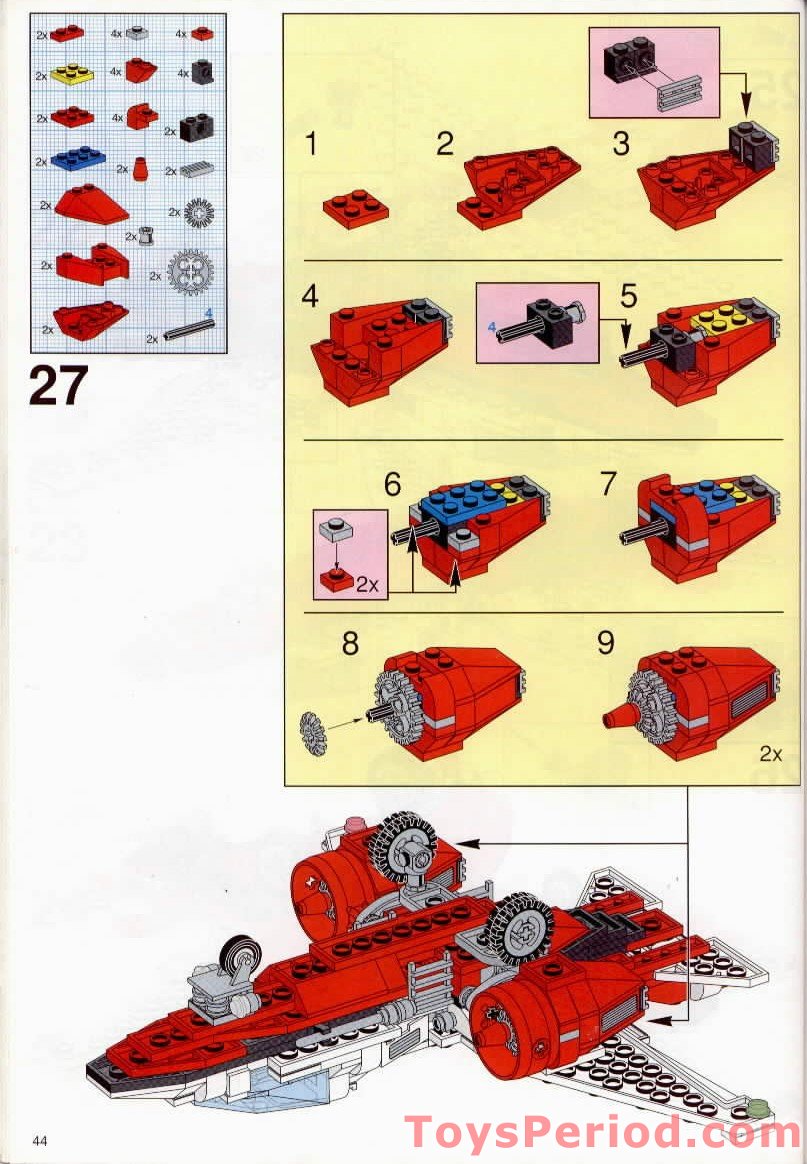 LEGO 5591 Mach II Red Bird Rig Instructions and Parts List