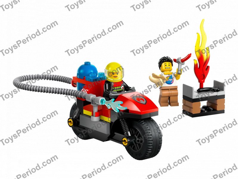 LEGO 60410 Fire Rescue Motorcycle Set Parts List