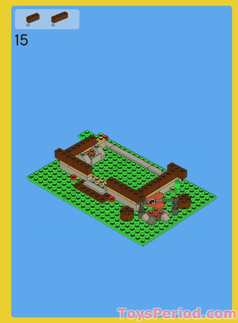 LEGO 5766 Log Cabin Instructions and Parts List