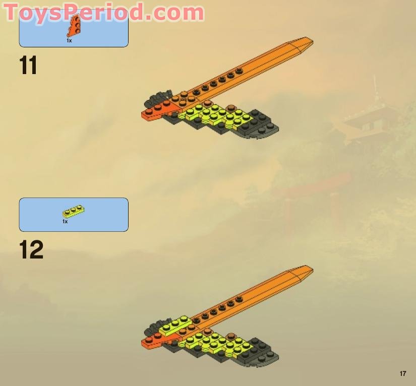 LEGO 2507 Fire Temple Instructions and Parts List