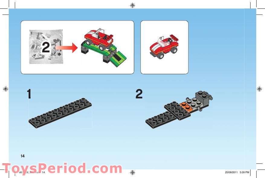 LEGO 4635 Fun with Vehicles Instructions and Parts List