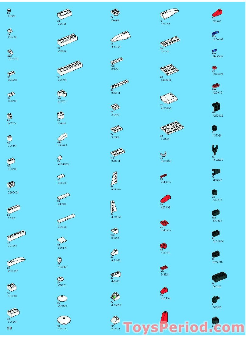 LEGO 10192 Space Skulls Instructions and Parts List