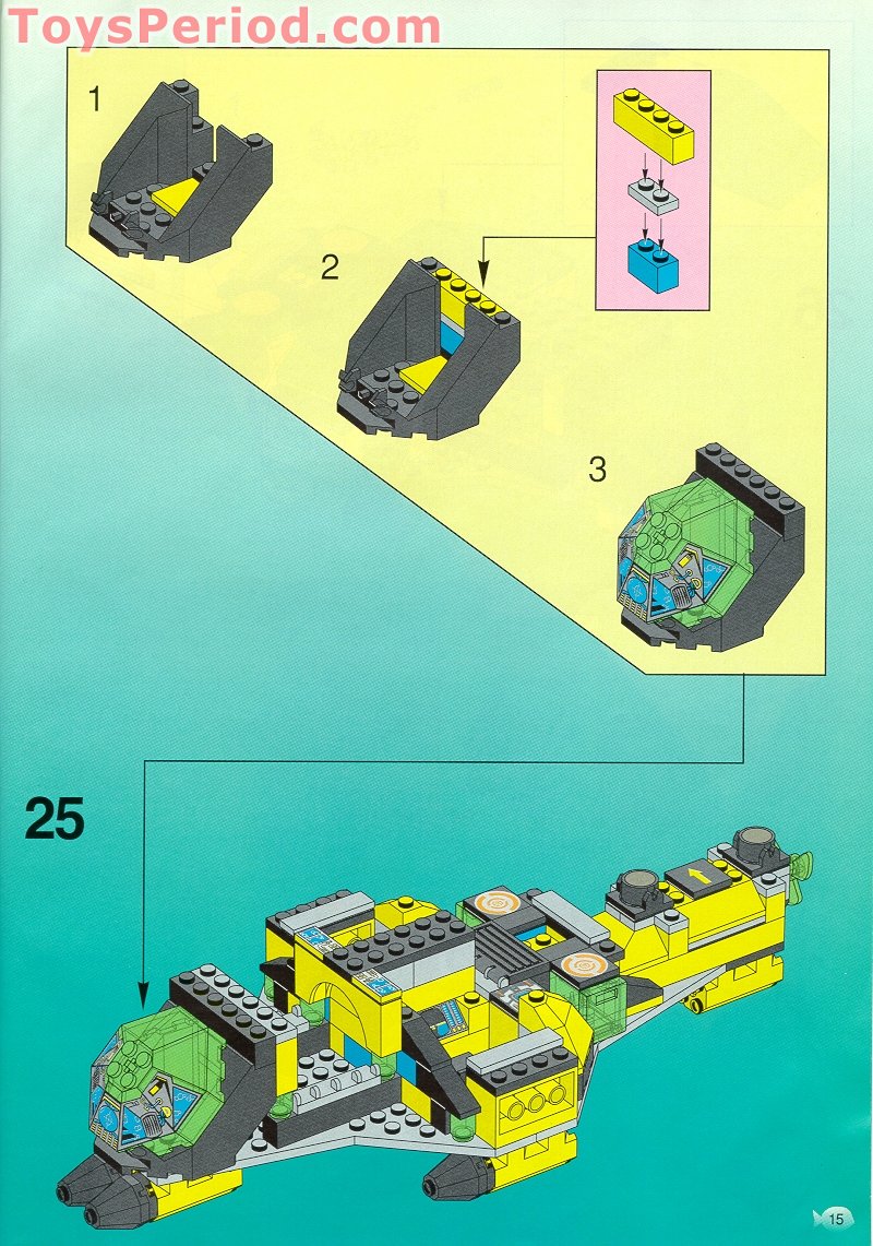LEGO 6180 Hydro Search Sub Instructions and Parts List